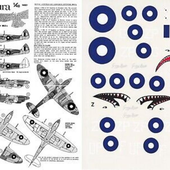 Ventura Decals | Wall Decor | Ventura Decals 48 Spitfire Mkviii 79 Sqn ...